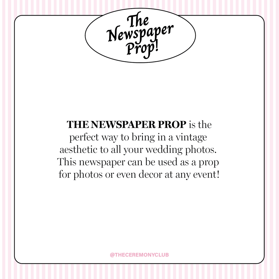 The Newspaper Prop bundle – The Ceremony Club