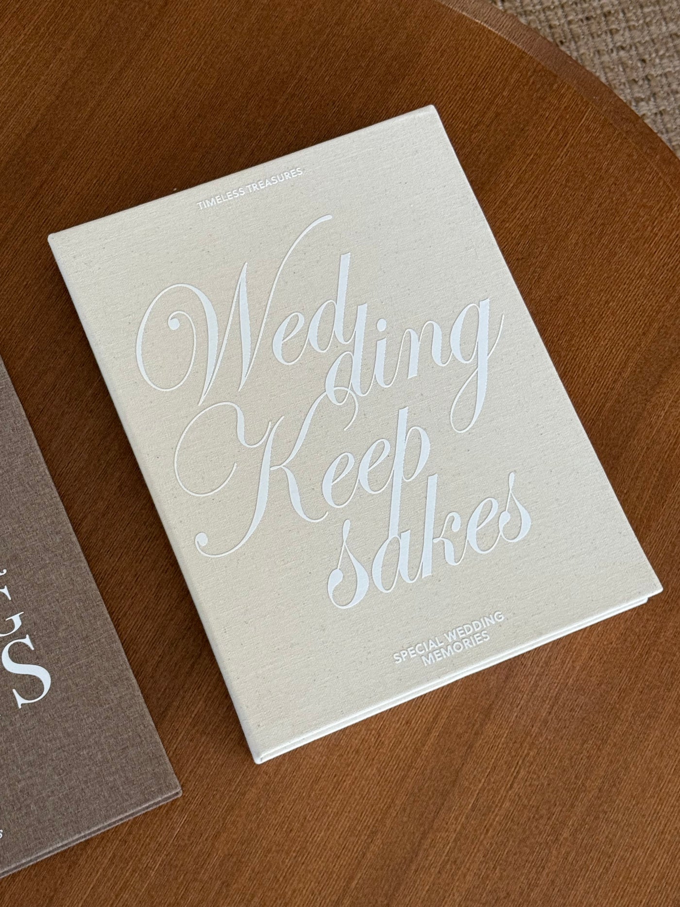 Linen Wedding Keepsake Book Box – The Ceremony Club