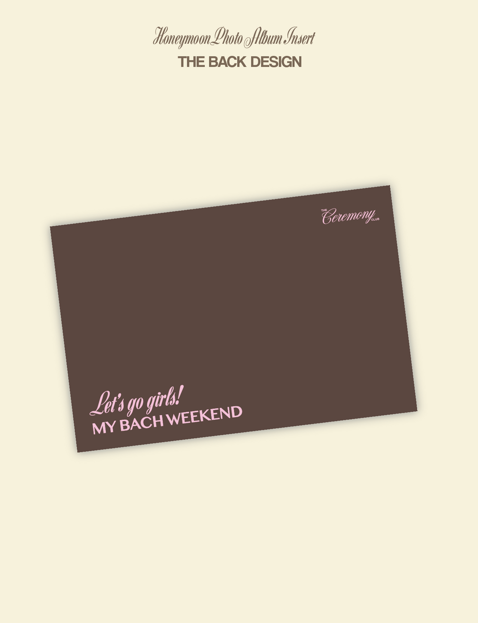 Bach Weekend photo album insert pack – The Ceremony Club